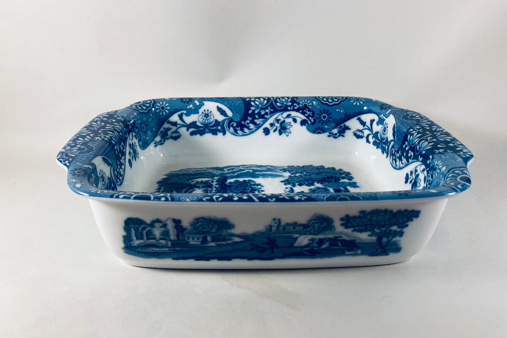 Spode - Italian - Blue (New Backstamp) - Roaster - 12" x 9 1/4" – The ...